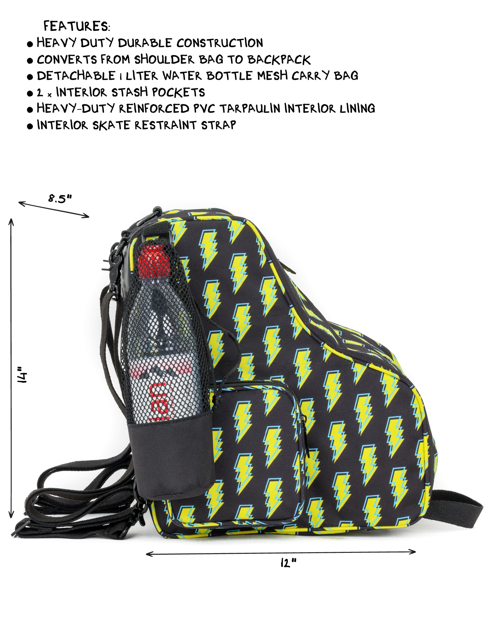 Roller Skate Backpack | Freewheelin' | Bowie Bolts – Fydelity