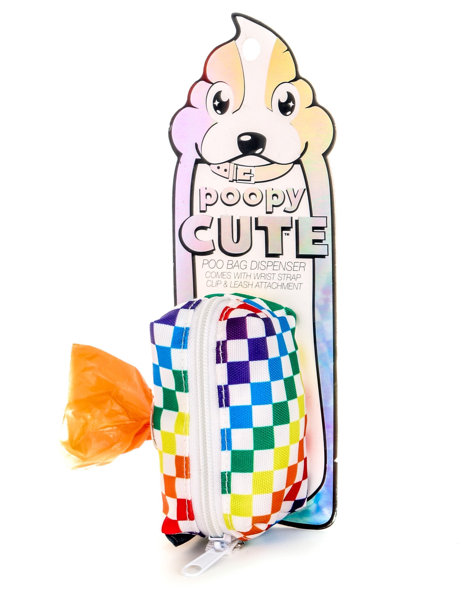 poopyCUTE | Cute Poop Bag Holder | PRIDE INDY Check Rainbow – Fydelity