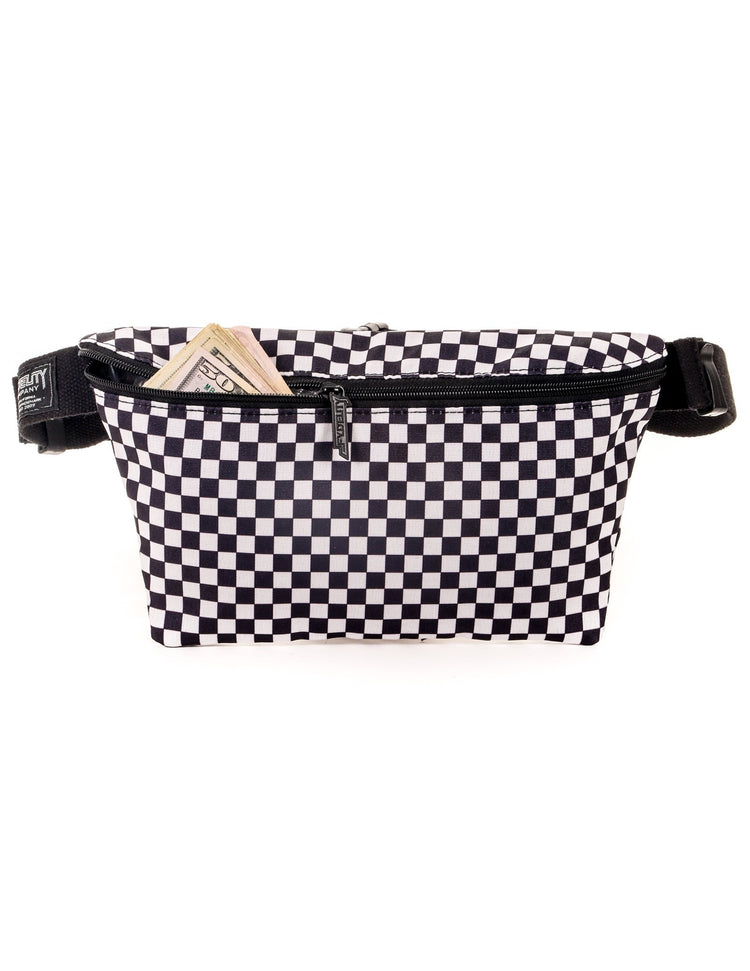 Checkered Plus-Size Fanny Pack | XL Festival Belt | FYDELITY – Fydelity